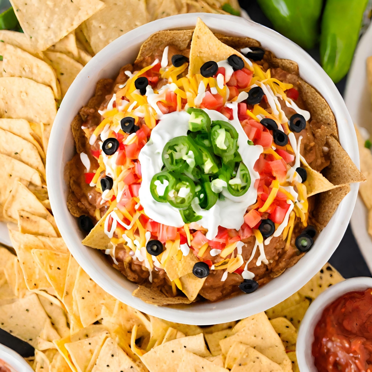 Taco Party Dip (Creamy & Crunchy)! - The Fresh Man cook