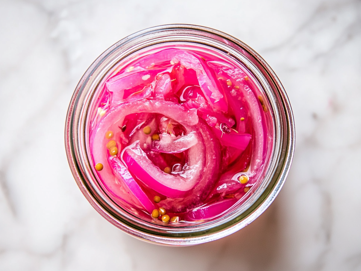 Pink Pickled Onions Recipe: Tangy and Vibrant Twist! - The Fresh Man cook