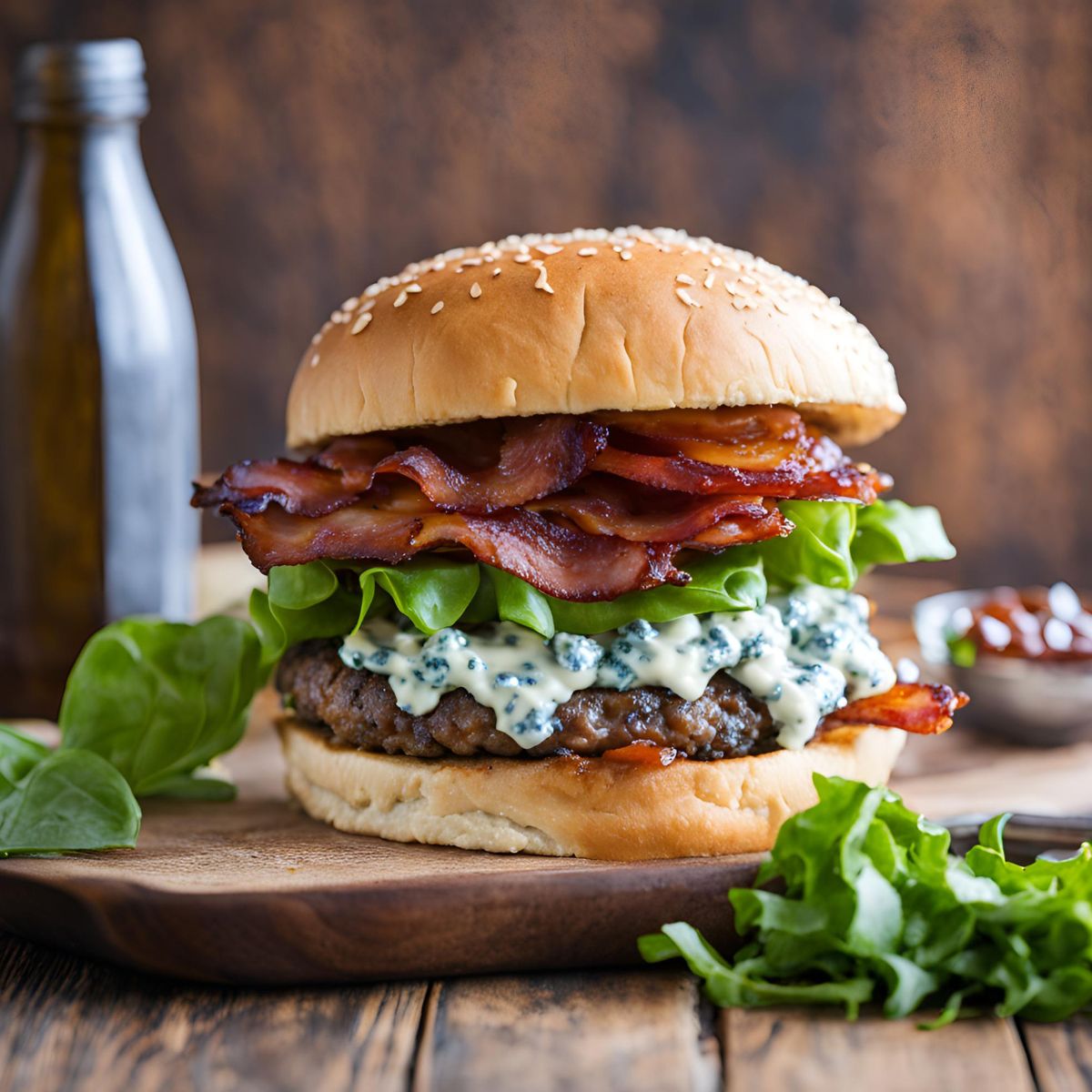 Bacon Blue Cheese Burger Recipe: Perfectly Savory! - The Fresh Man cook