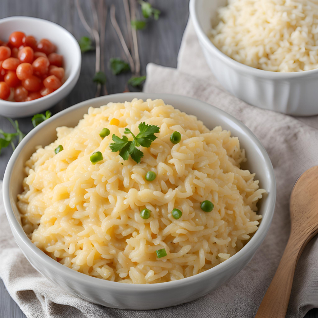 Cheesy Rice Recipe: Velvety, Fluffy, And Cheesy! - The Fresh Man cook