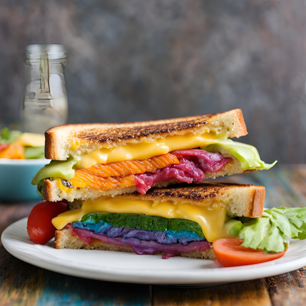 Rainbow Grilled Cheese Sandwiches: Colour Burst Delight! - The Fresh ...