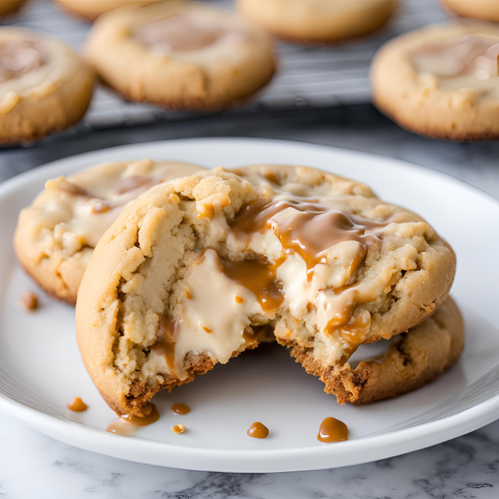 Salted Caramel Cheesecake Cookies: Sweet And Salty Mix! - The Fresh Man ...