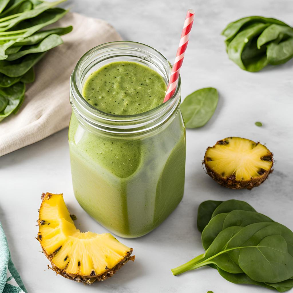 Spinach Pineapple Smoothie: Tropical Power Drink! - The Fresh Man cook